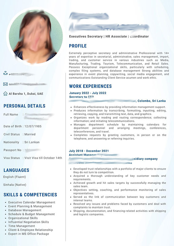 Professional CV & Resume Writers in Sri Lanka | ProCV Creators